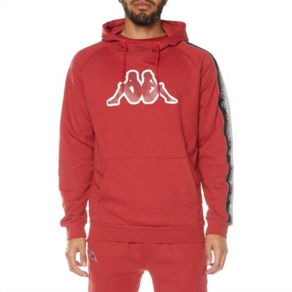 Kappa | Shirts | New Kappa Mens Logo Tape Dapet Hoodie In Redgreyblack ...